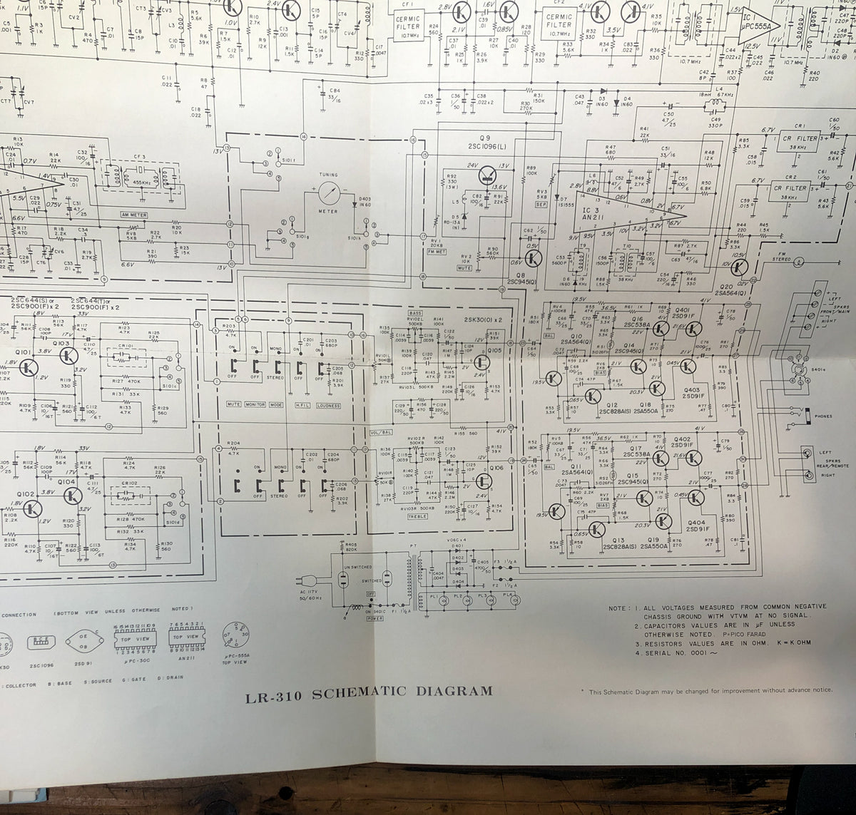 Receiver Large Fold Out Schematic *Original* – Vintage Audio Store ...