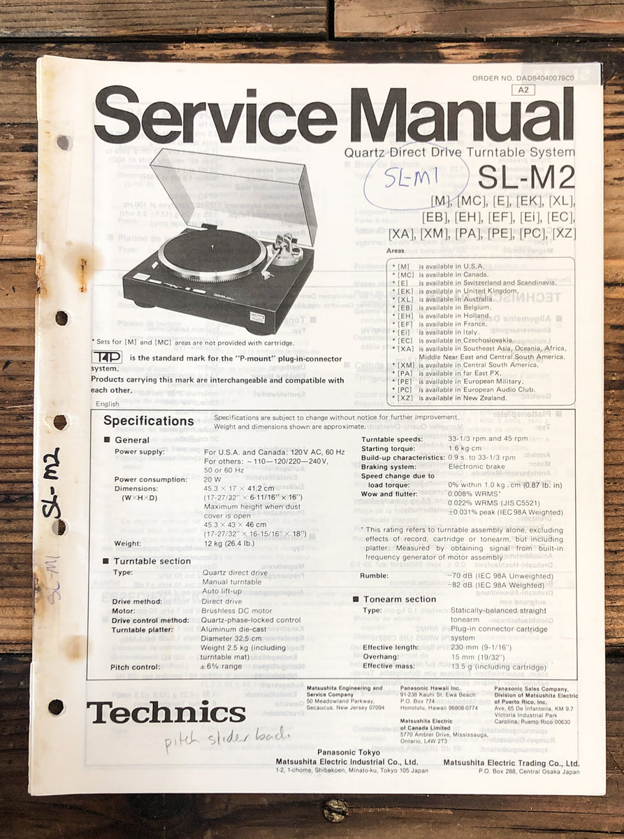 Record Player / Turntable Service Manual *Original* – Vintage Audio ...