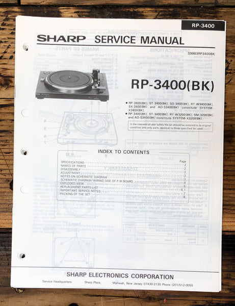 Record Player / Turntable Service Manual *Original* – Vintage Audio ...