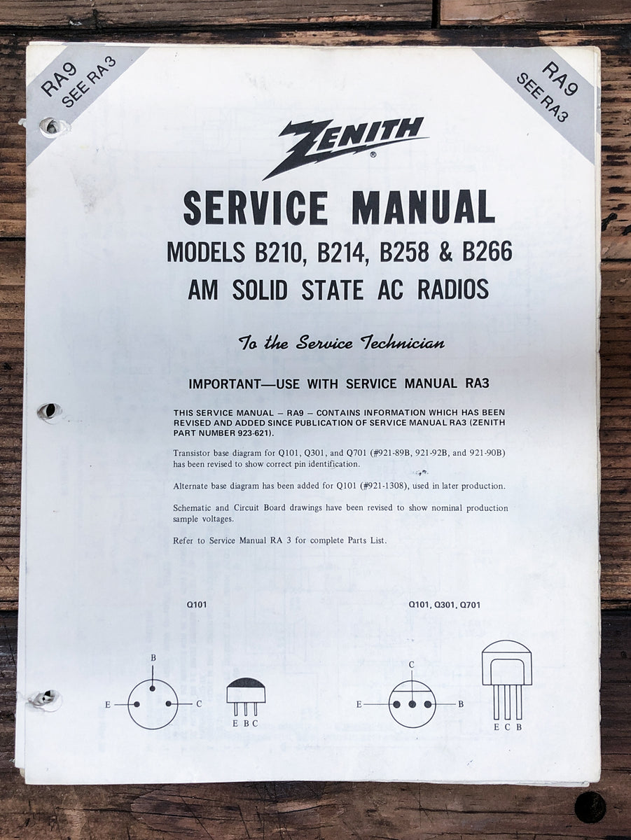 Radio Service Manual *Original* – Vintage Audio Store - Vintage Service ...