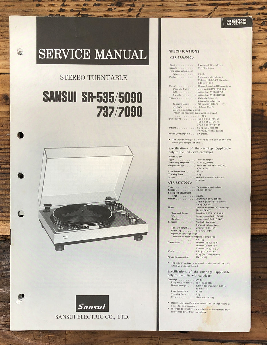 Turntable Service Manual *Original* – Vintage Audio Store - Vintage ...