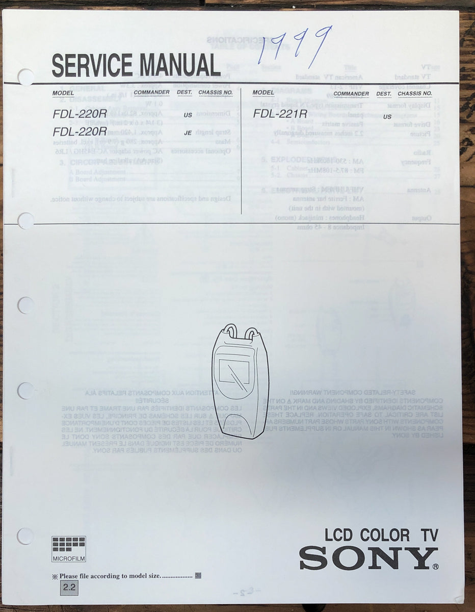 LCD TV Service Manual *Original* – Vintage Audio Store - Vintage ...