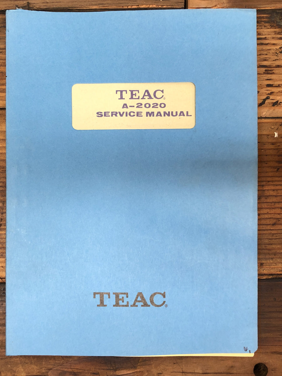 Reel to Reel Service Manual *Original* – Vintage Audio Store - Vintage ...