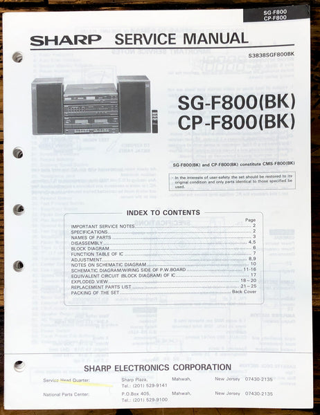 Stereo Service Manual *Original* – Vintage Audio Store - Vintage ...