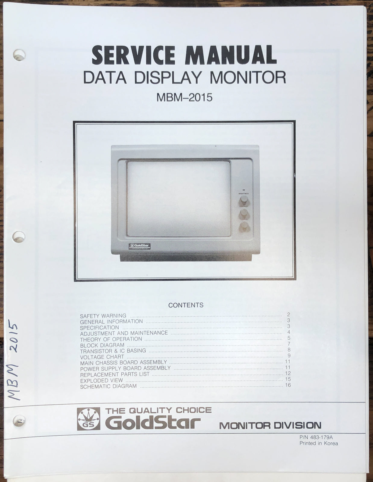 TV / Monitor Service Manual *Original* – Vintage Audio Store - Vintage ...