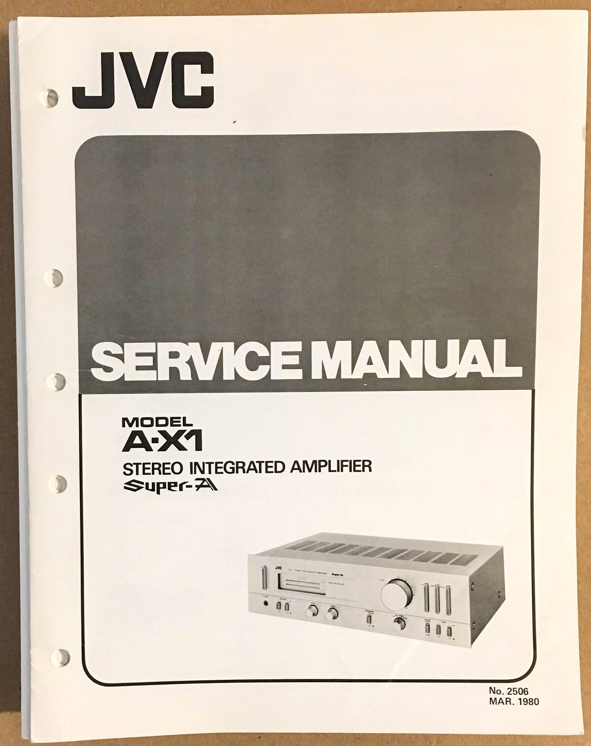 JVC A-X1 Amplifier Service Manual *Original* – Vintage Audio Store ...
