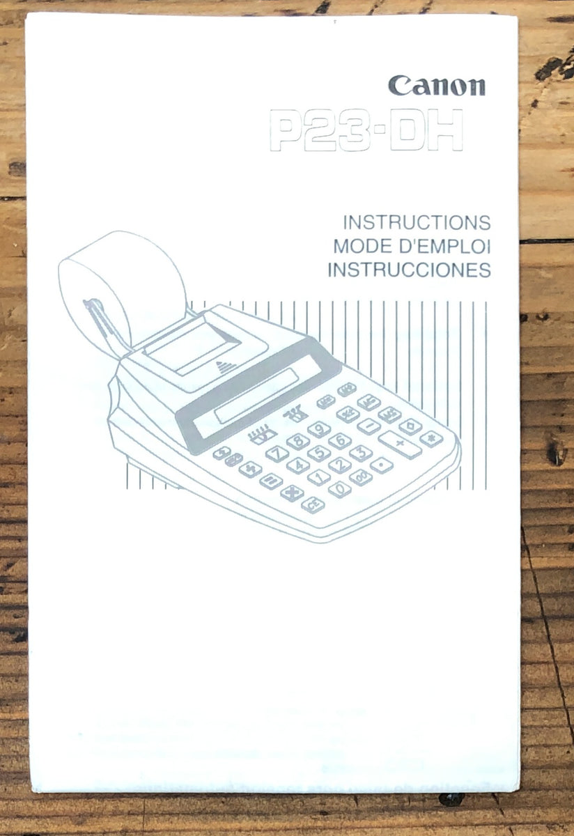 Calculator Owner / User Manual *Original* – Vintage Audio Store ...