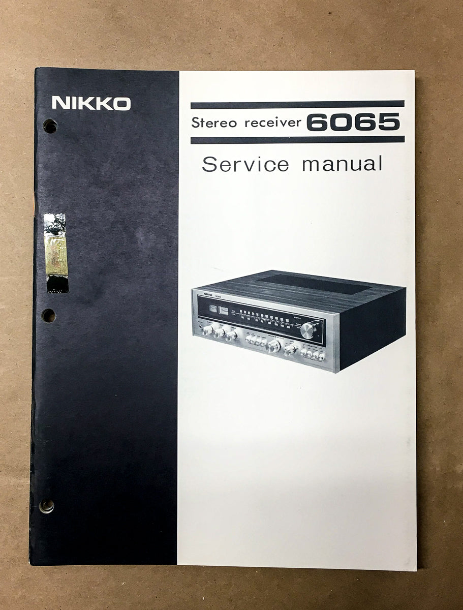Nikko Model 6065 Receiver Service Manual *Original* – Vintage Audio ...
