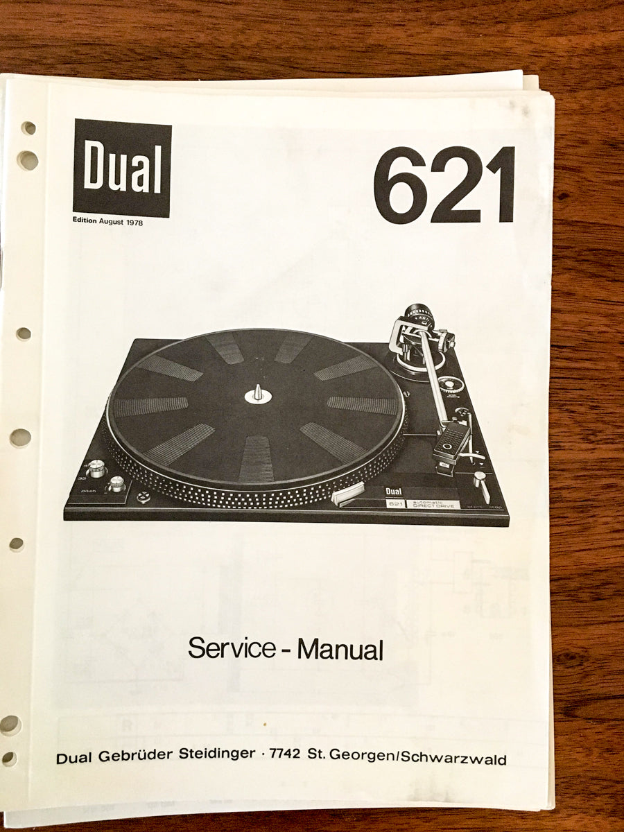 Dual 621 Record Player / Turntable Service Manual *Original* – Vintage ...