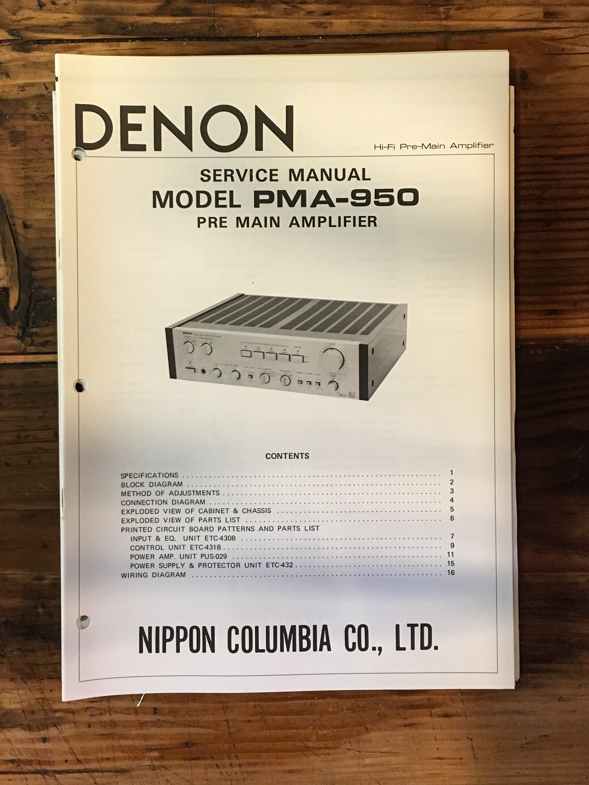 Amplifier Service Manual *Original* – Vintage Audio Store - Vintage ...