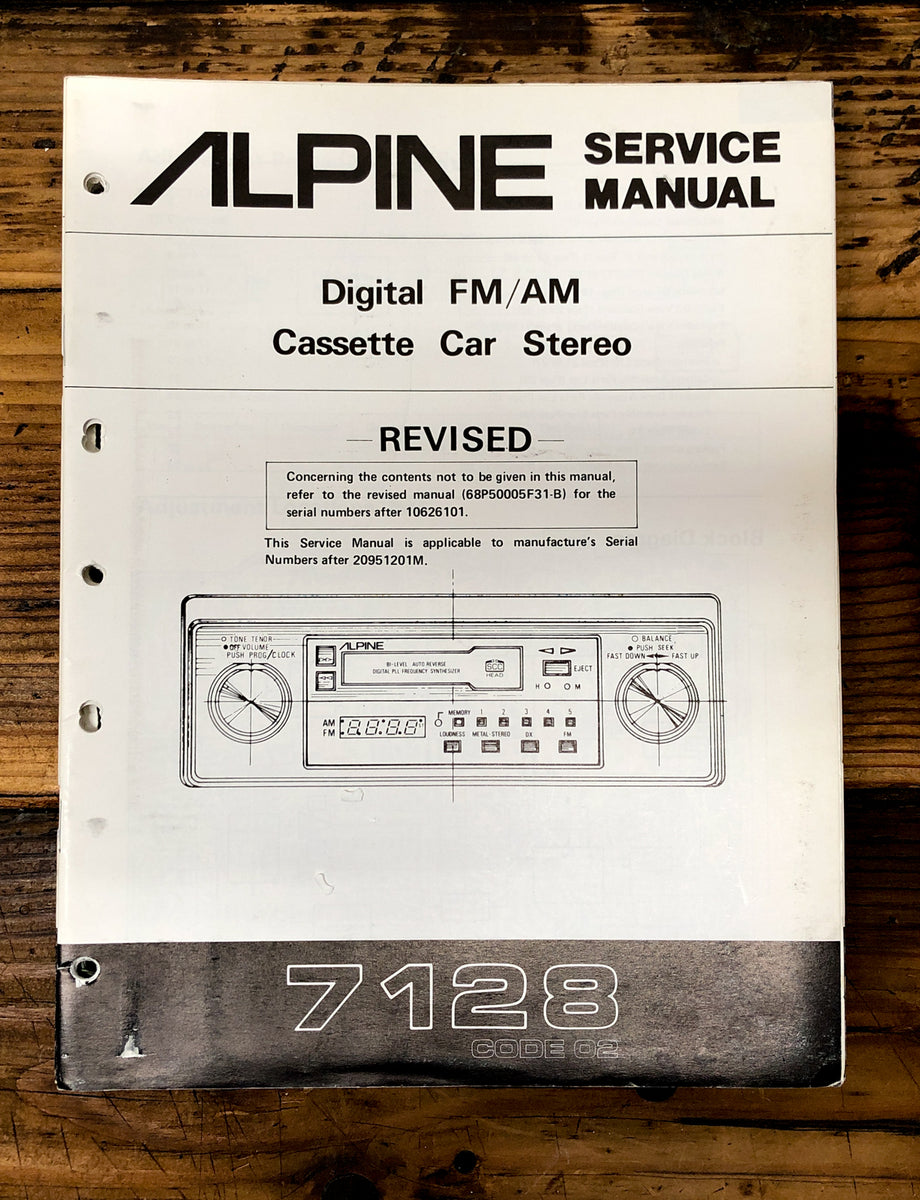 Car Radio / Cassette Service Manual *Original* – Vintage Audio Store ...