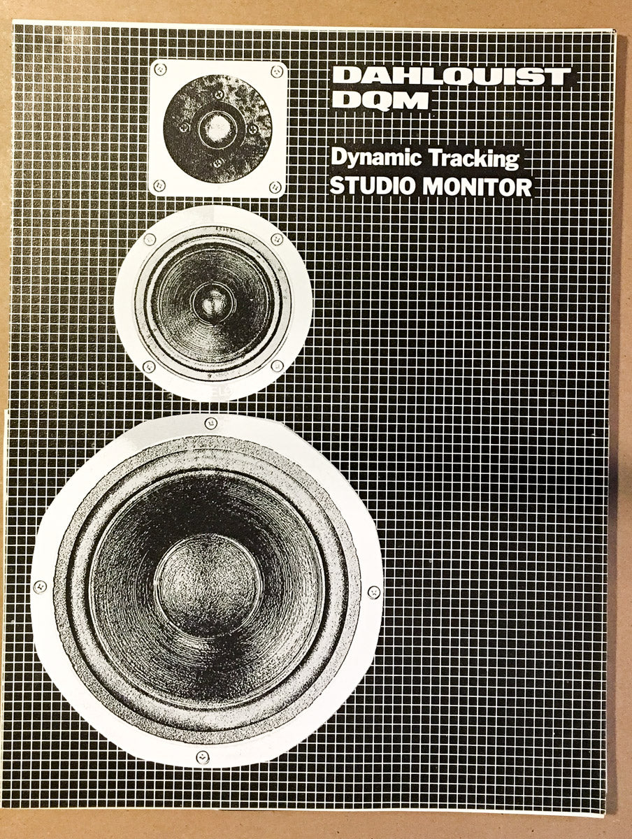 Dahlquist DQM-7 DQM-9 Speaker 3 pg Foldout Dealer Brochure *Original ...