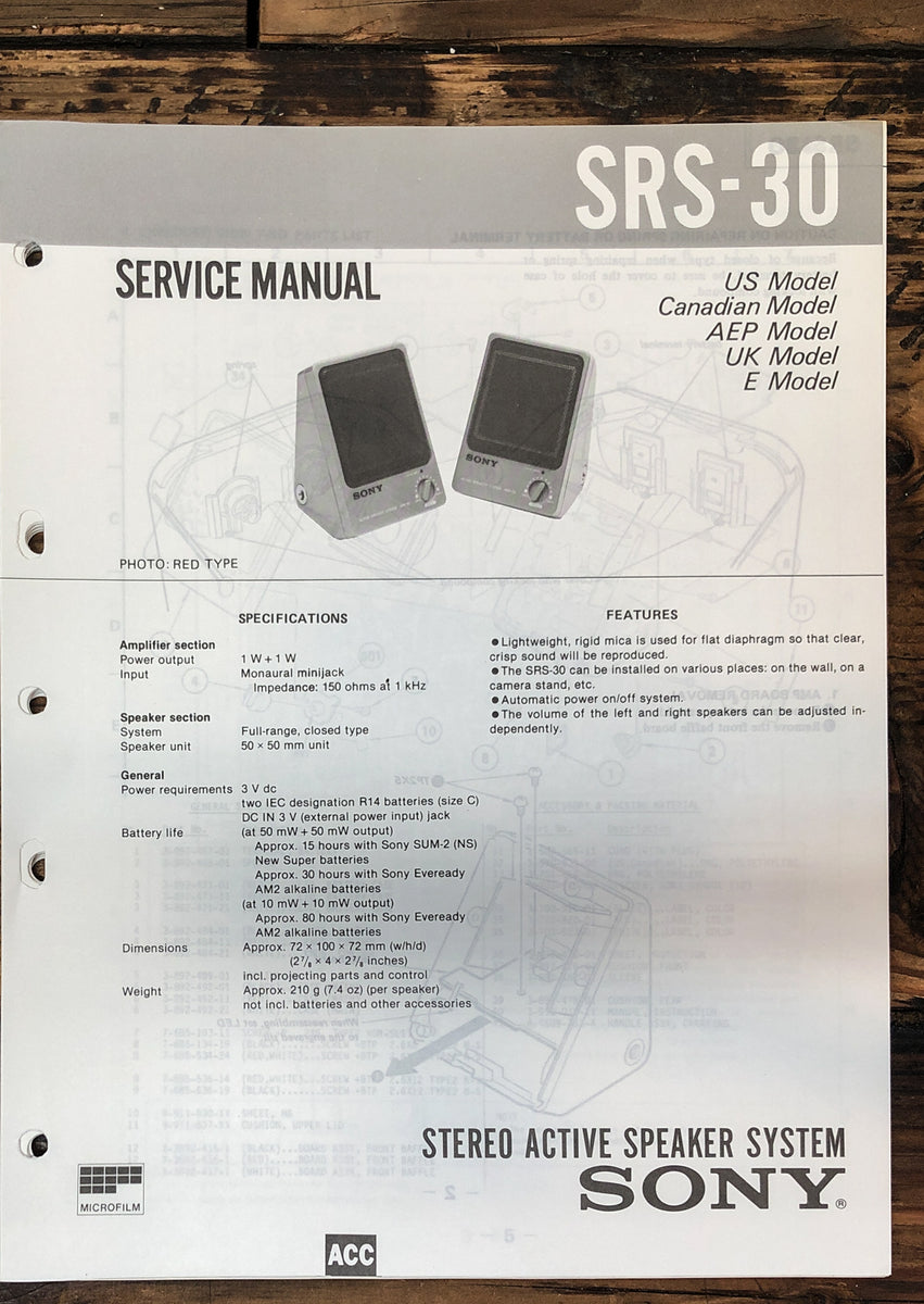 Speaker Service Manual *Original* – Vintage Audio Store - Vintage ...