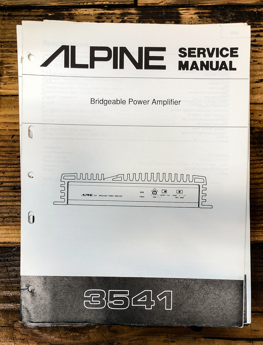 Power Amplifier Service Manual *Original* – Vintage Audio Store ...