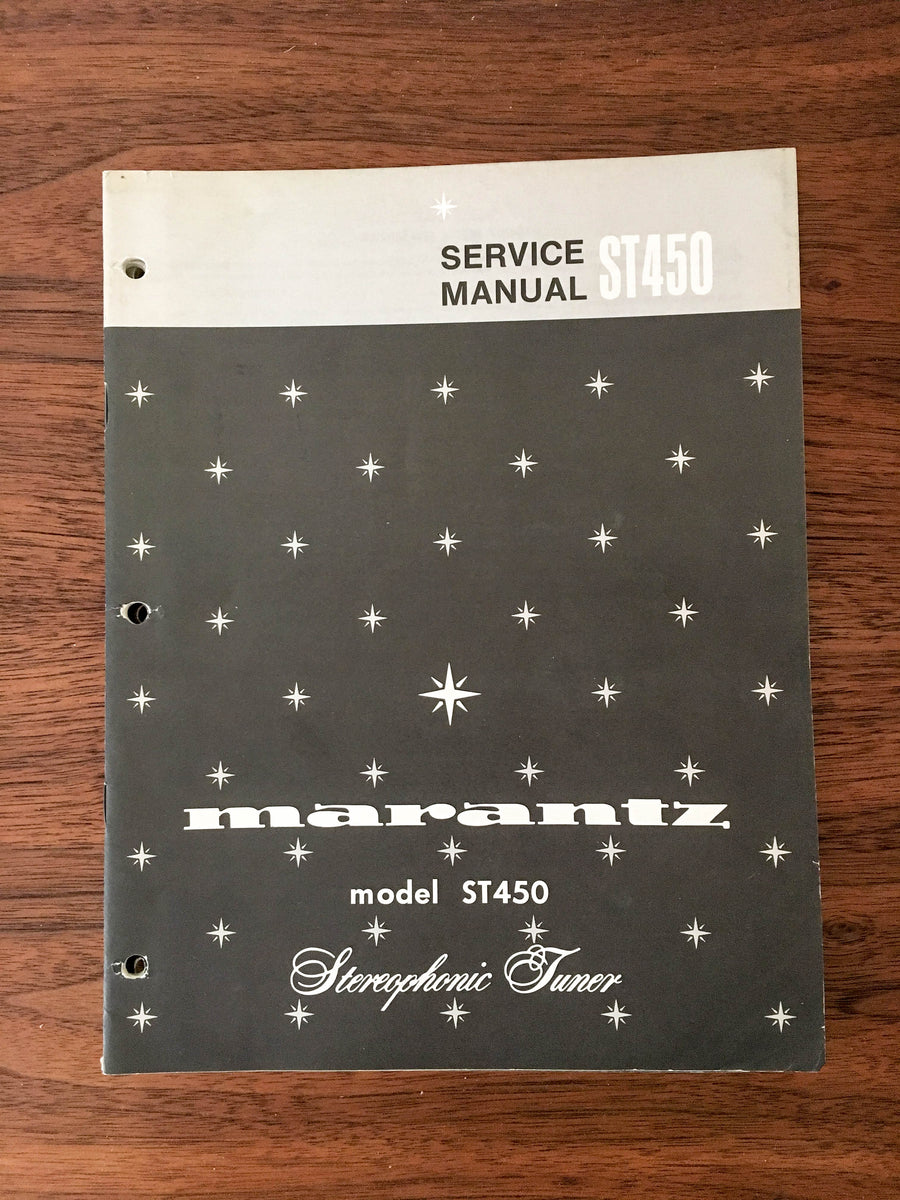 Marantz ST450 ST450 Tuner Service Manual *Original* – Vintage Audio ...
