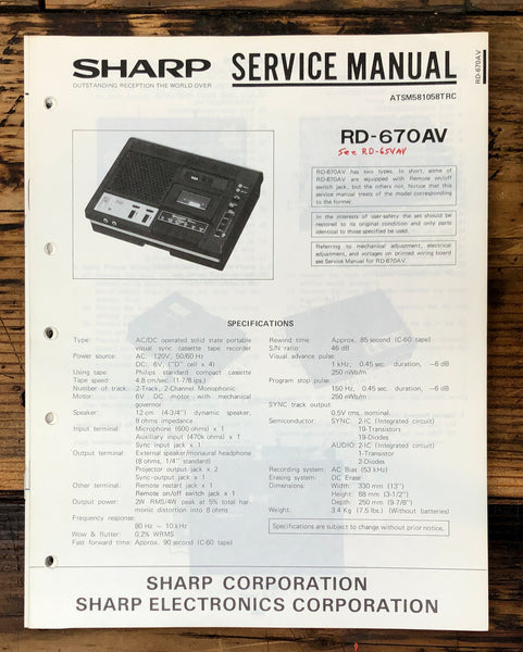 Cassette Service Manual *Original* – Vintage Audio Store - Vintage ...