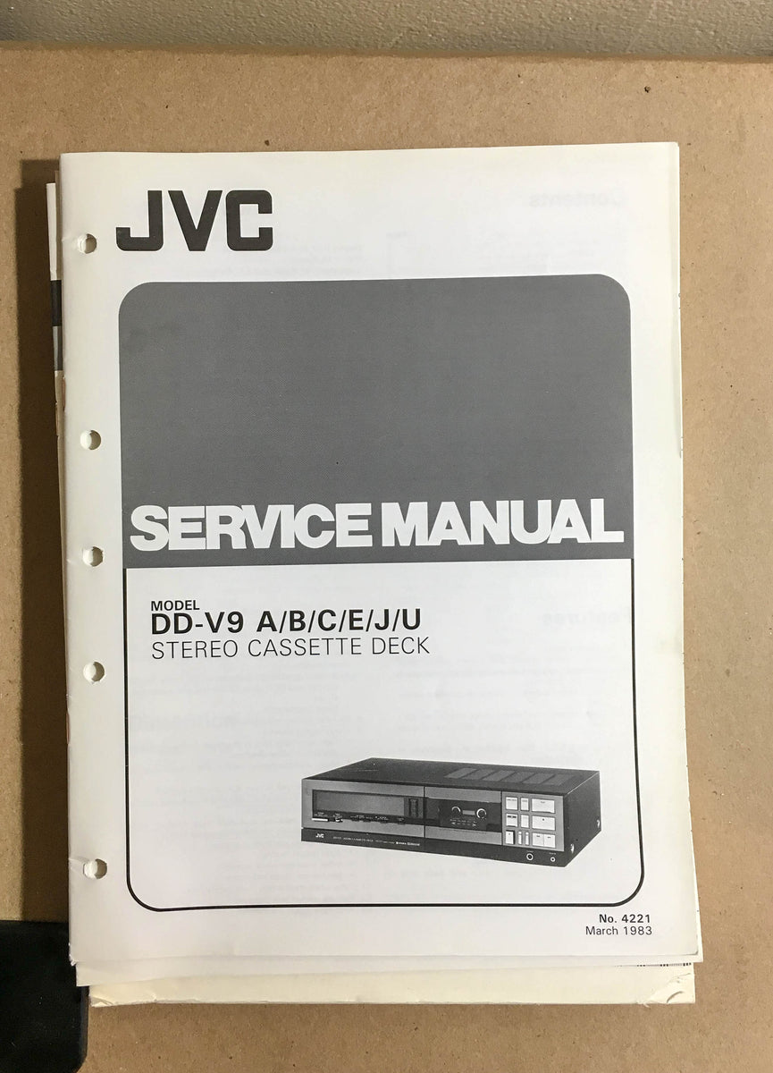JVC DD-V9 Cassette Deck Service Manual *Original* – Vintage Audio Store ...