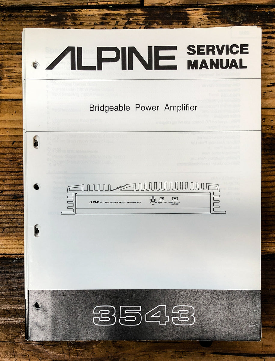 Power Amplifier Service Manual *Original* – Vintage Audio Store ...