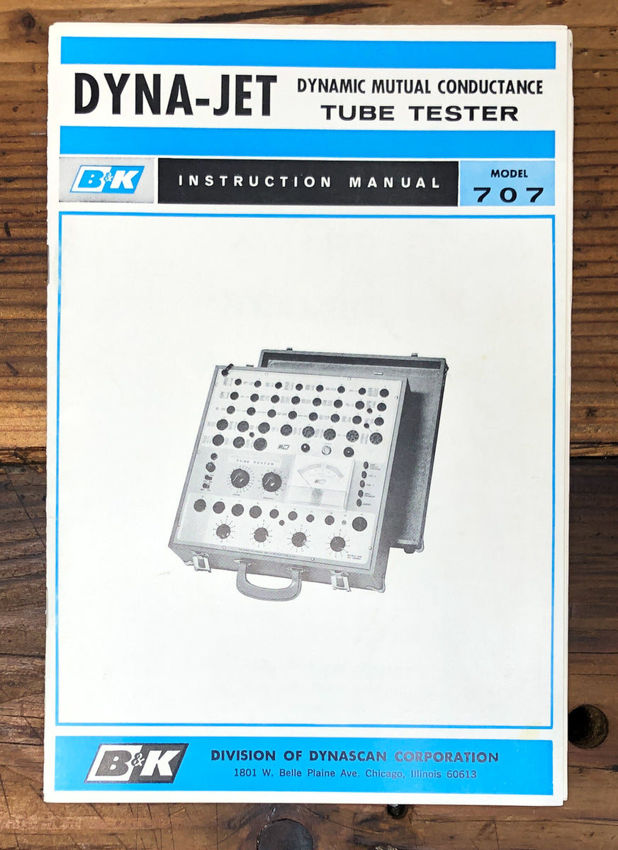 Tube Tester Owners / User Manual *Original* – Vintage Audio Store ...