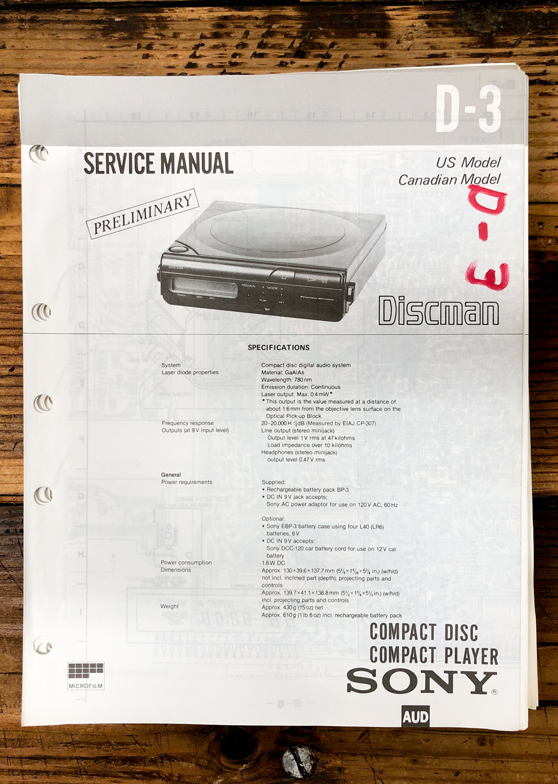 CD Player / Discman Service Manual *Original* – Vintage Audio Store ...