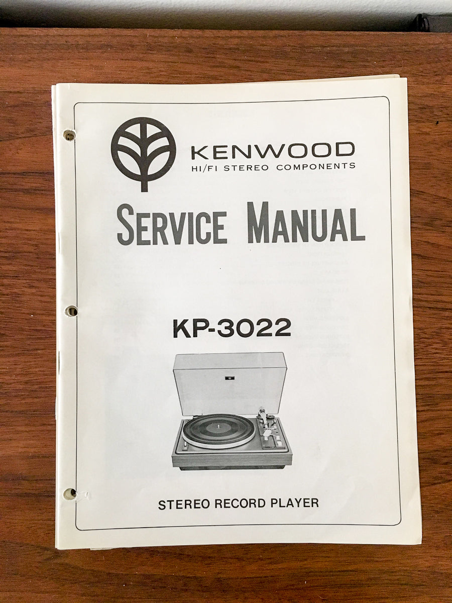 Kenwood KP-3022 Record Player / Turntable Service Manual *Original ...