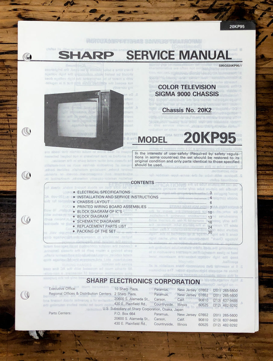 TV / Television Service Manual *Original* – Vintage Audio Store ...