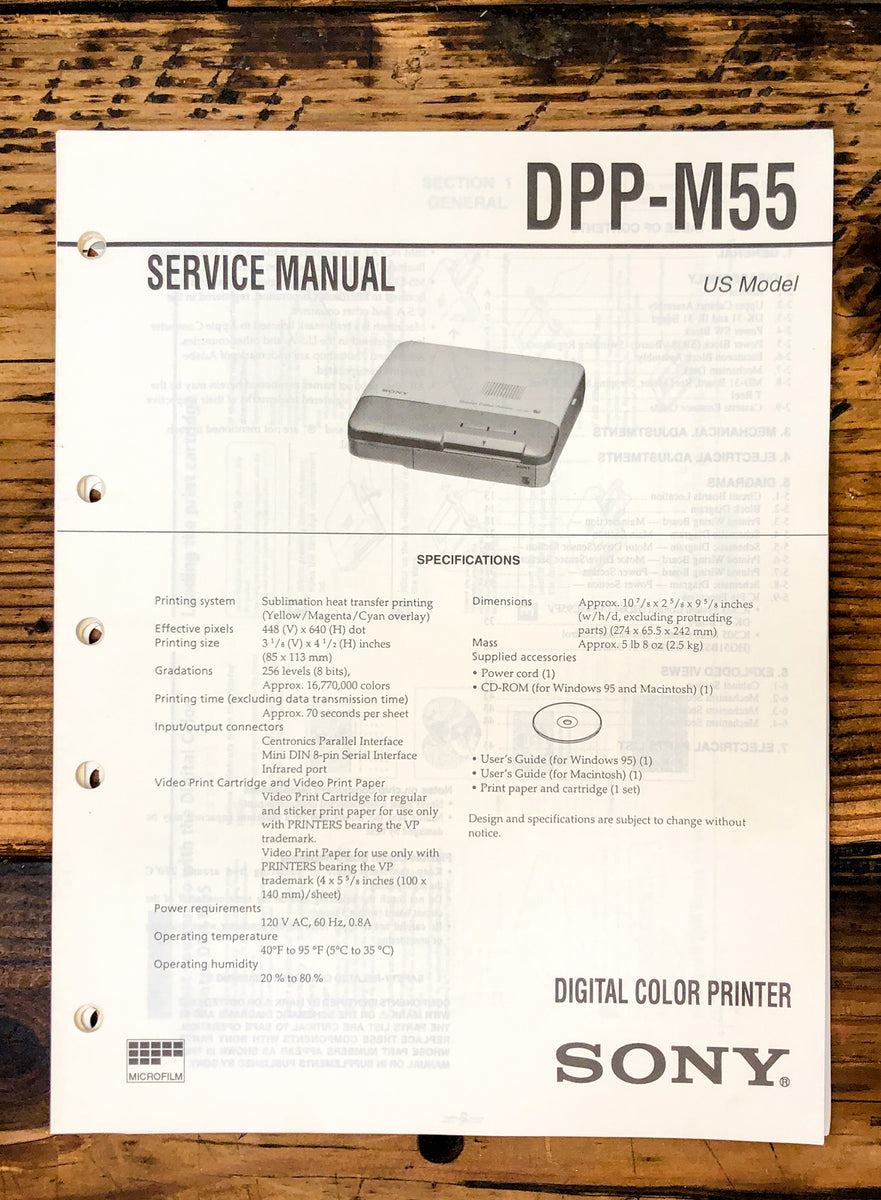 Printer Service Manual *Original* – Vintage Audio Store - Vintage ...