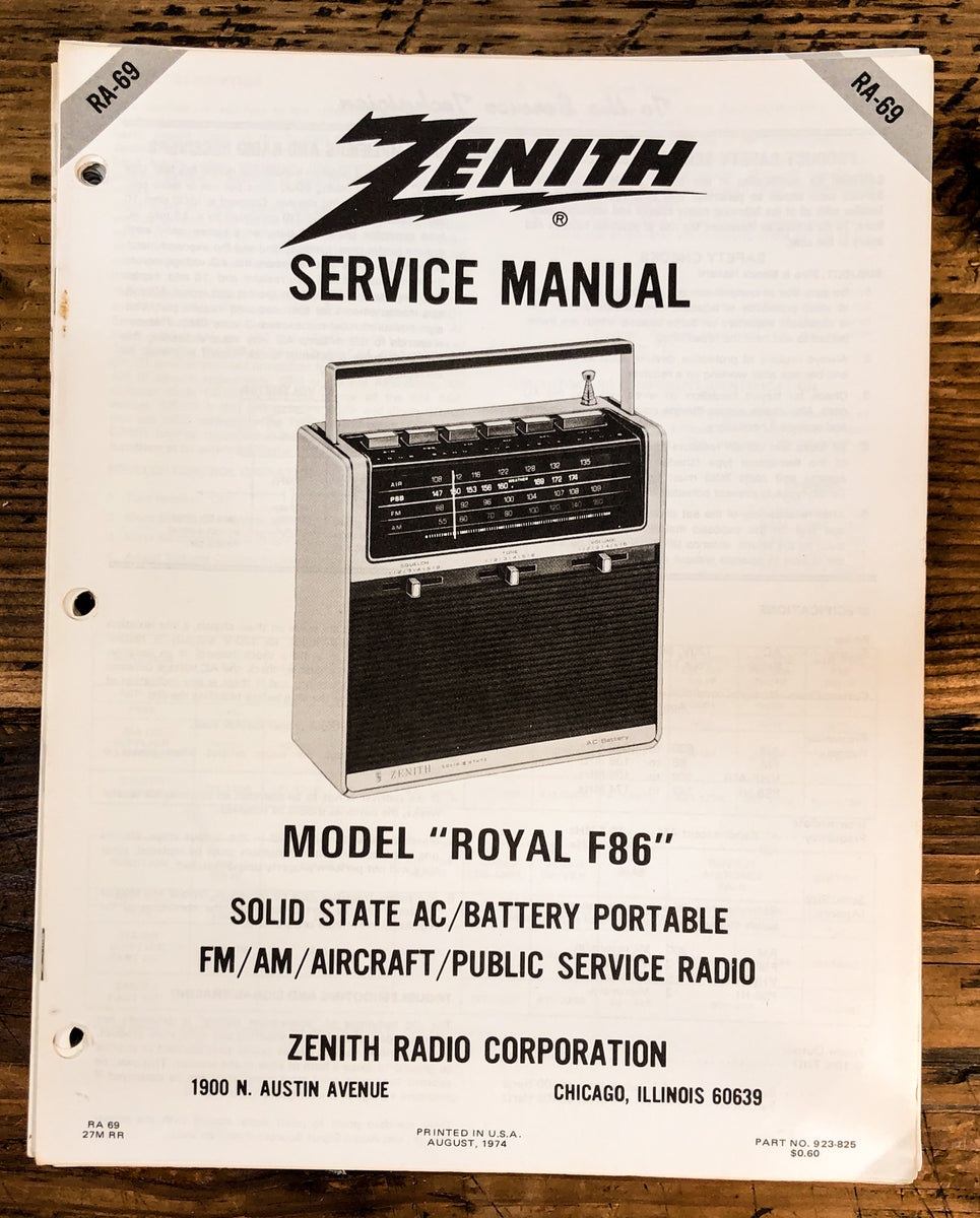 Radio Service Manual *Original* – Vintage Audio Store - Vintage Service ...