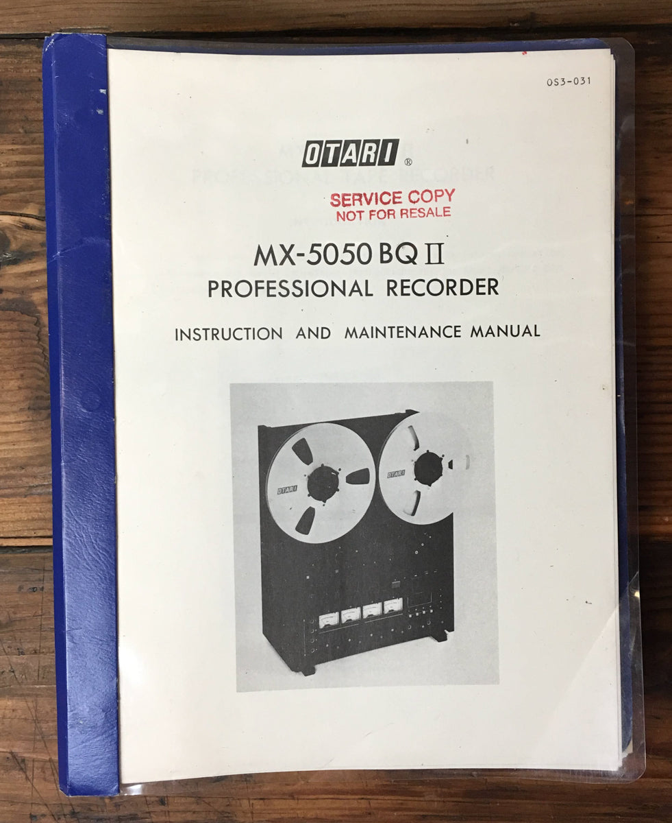 Reel to Reel Owner & Service Manual *Original* #2 – Vintage Audio Store ...