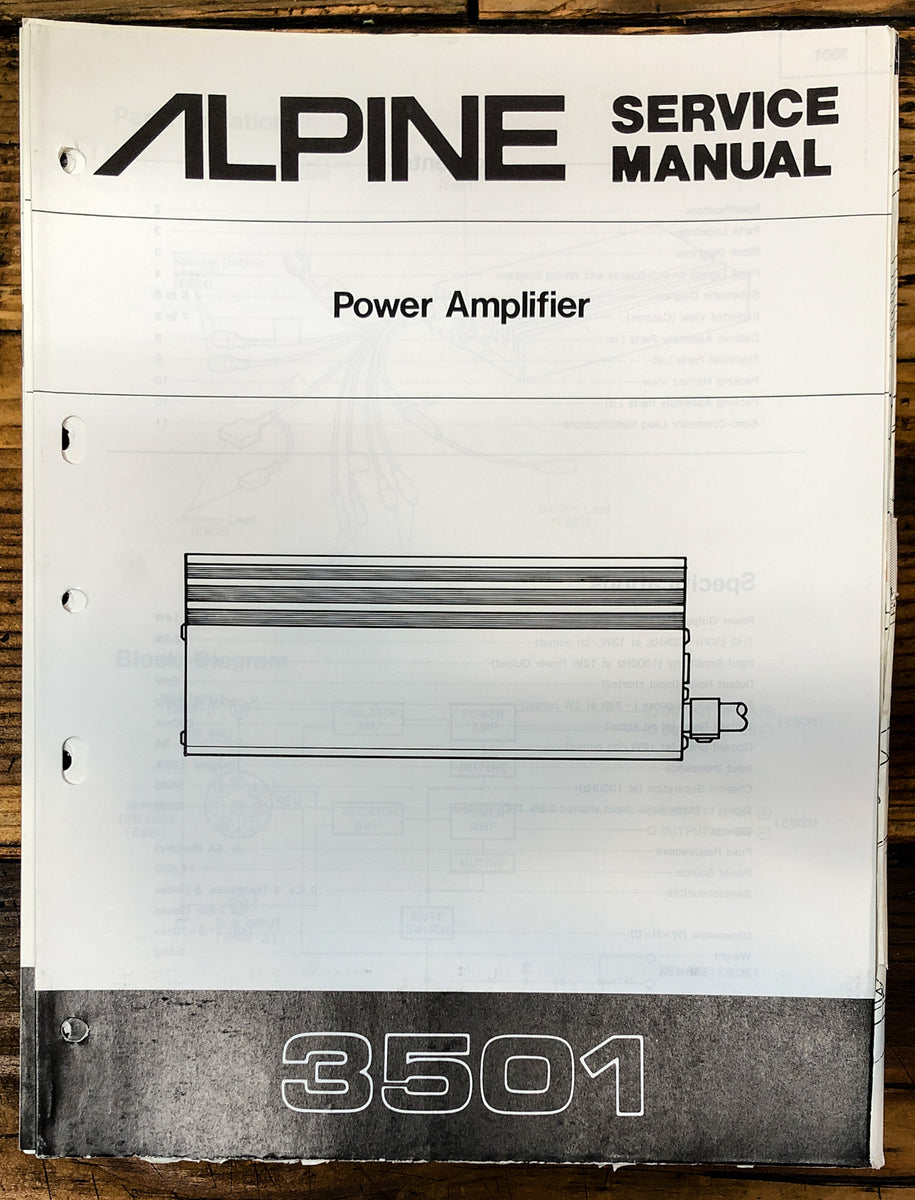 Power Amplifier Service Manual *Original* – Vintage Audio Store ...