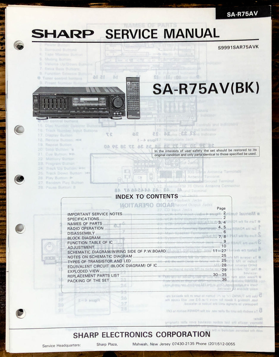 Receiver Service Manual *Original* – Vintage Audio Store - Vintage ...