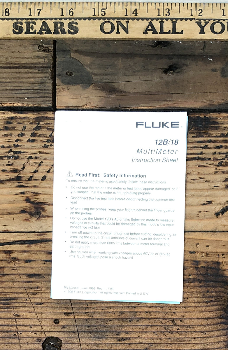 Multimeter Owner / User Manual *Original* – Vintage Audio Store ...