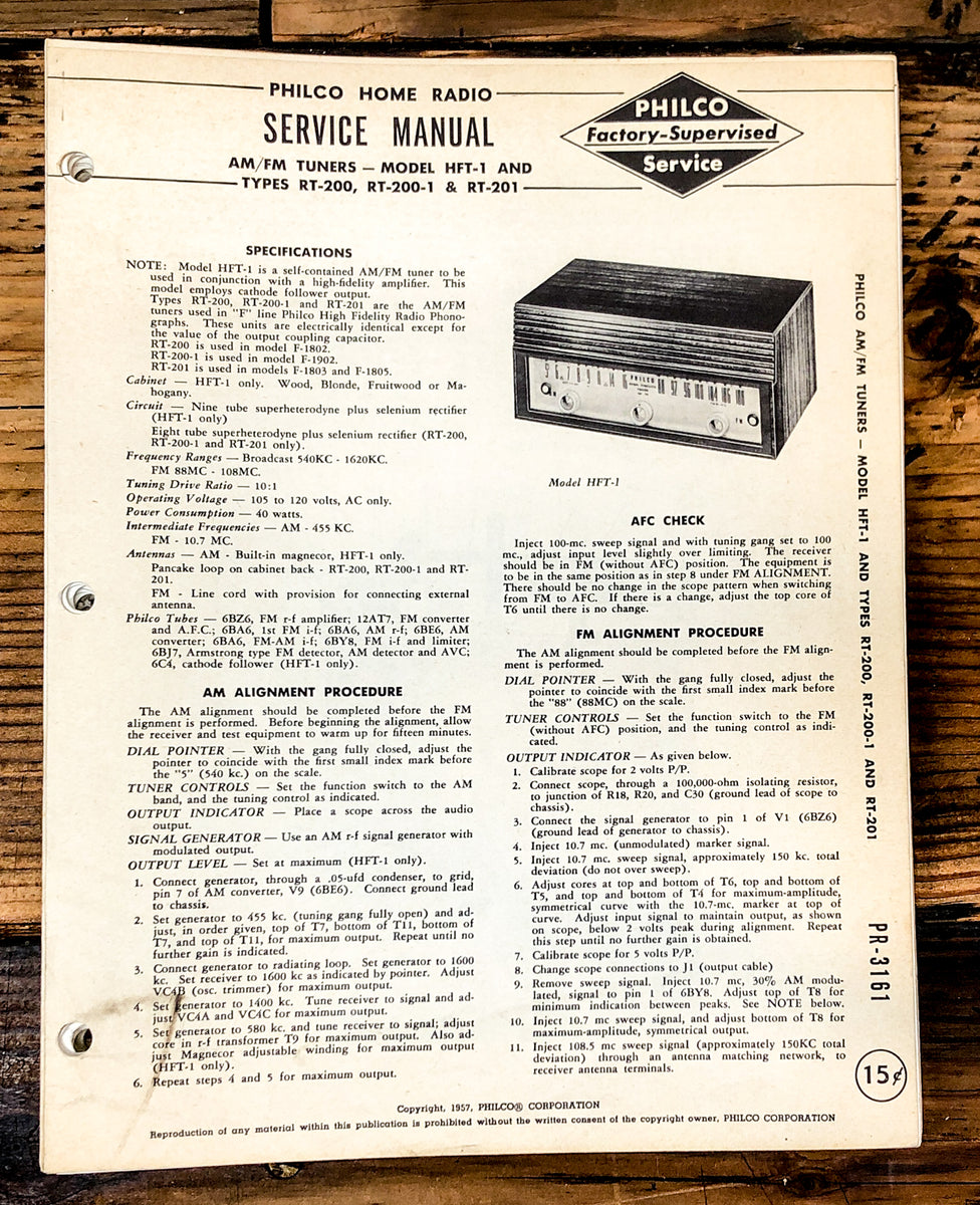 Radio Service Manual *Original* – Vintage Audio Store - Vintage Service ...