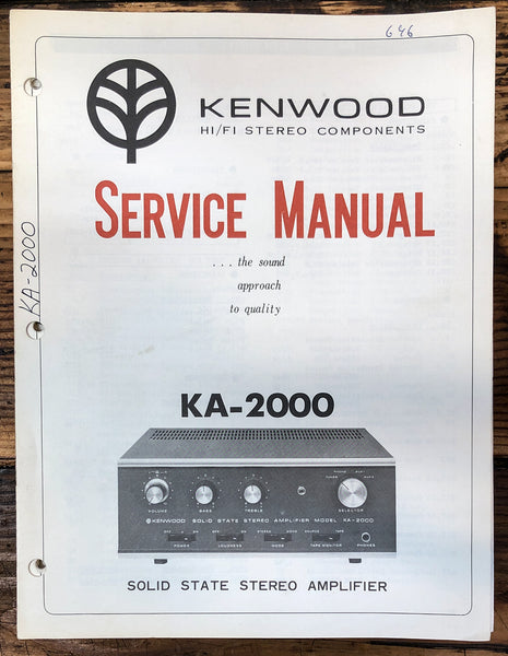 Amplifier Service Manual *Original* – Vintage Audio Store - Vintage ...