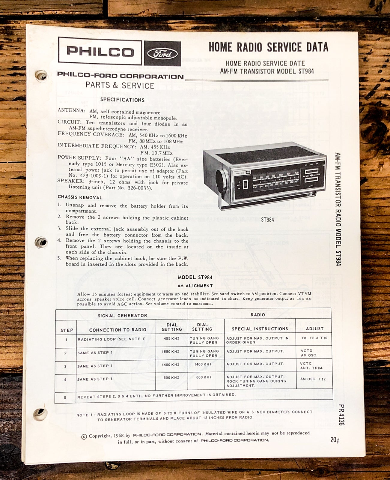Radio Service Manual *Original* – Vintage Audio Store - Vintage Service ...