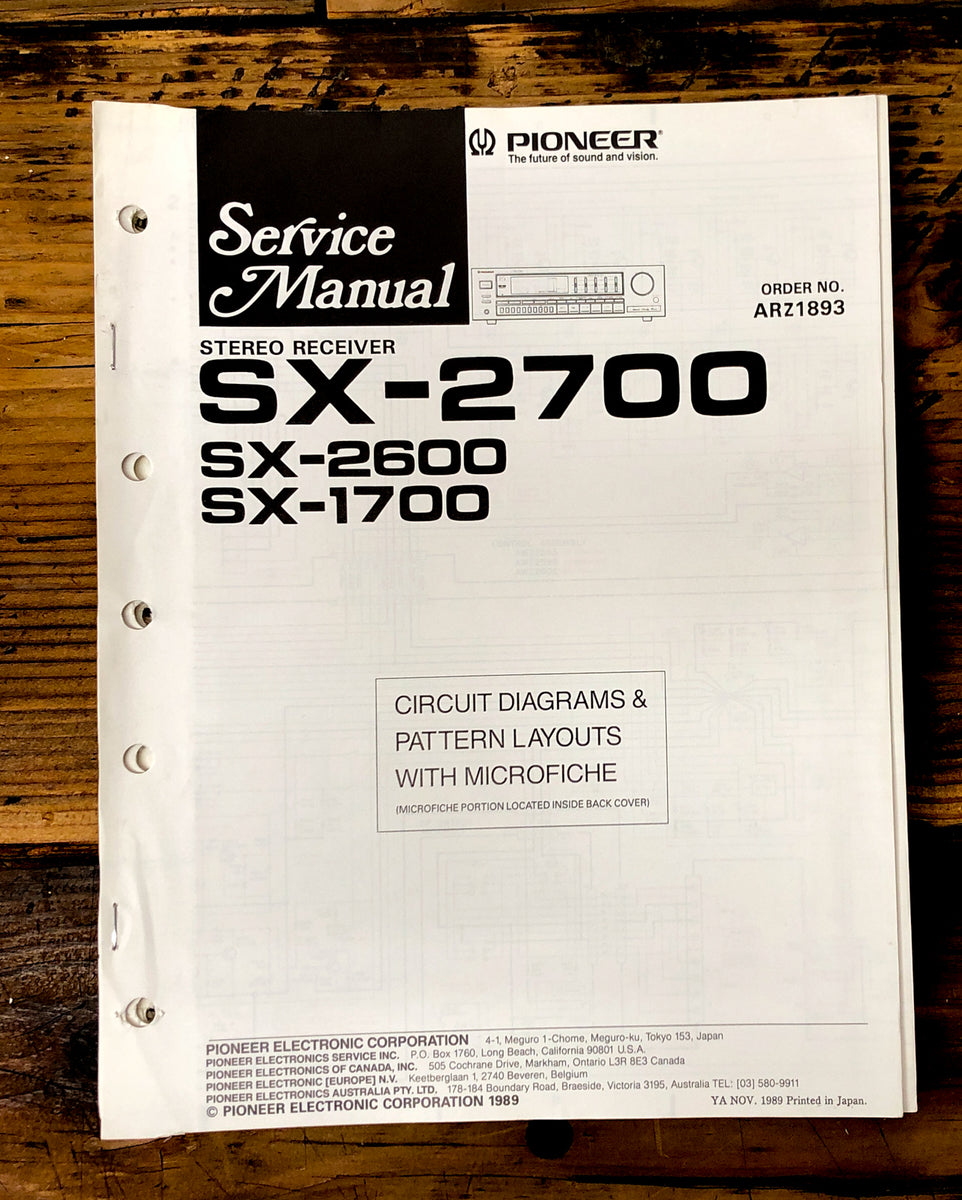Receiver Service Manual *Original* – Vintage Audio Store - Vintage ...