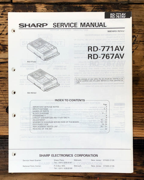 Cassette Service Manual *Original* – Vintage Audio Store - Vintage ...