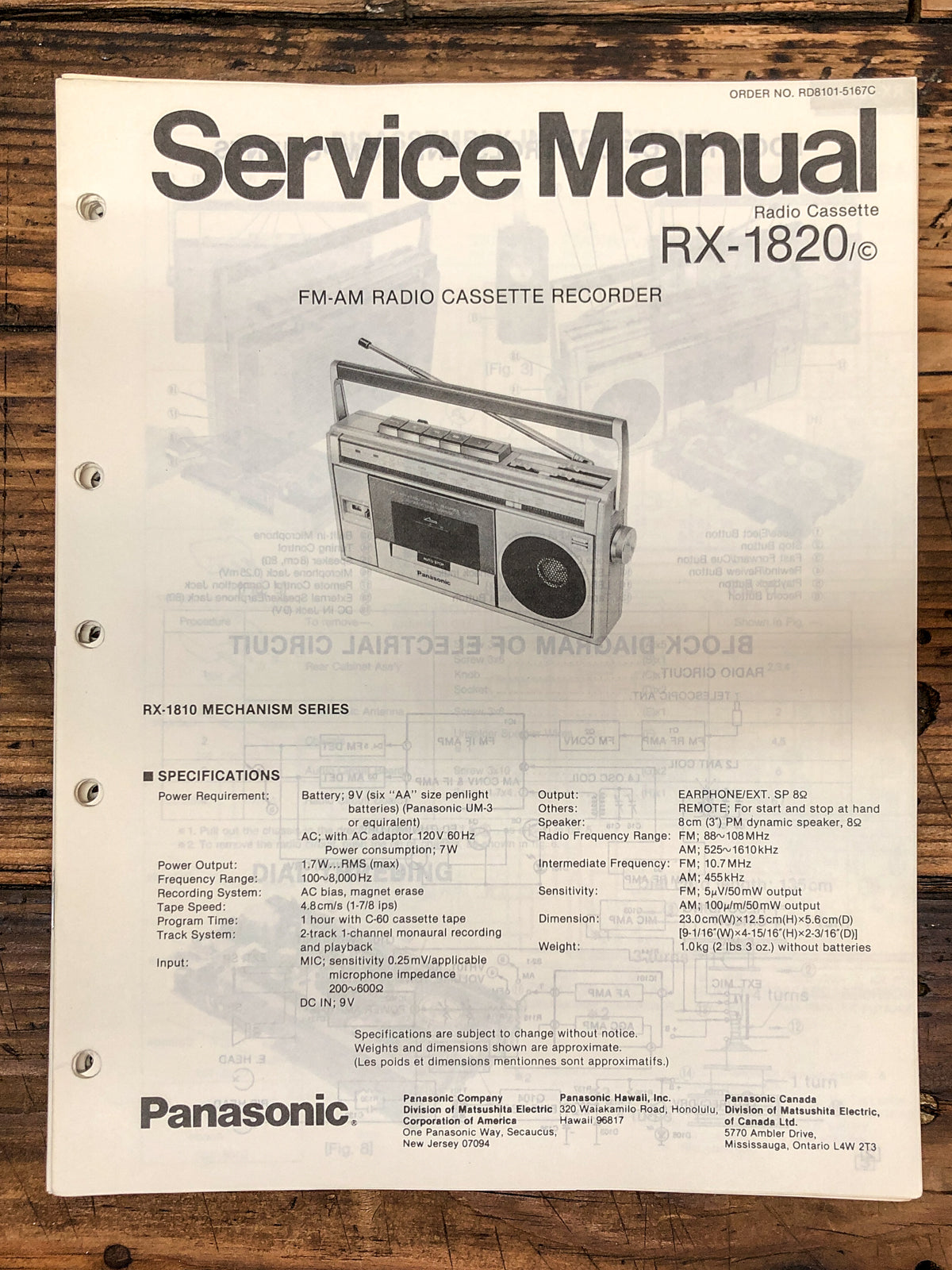 Radio / Boombox Service Manual *Original* – Vintage Audio Store ...