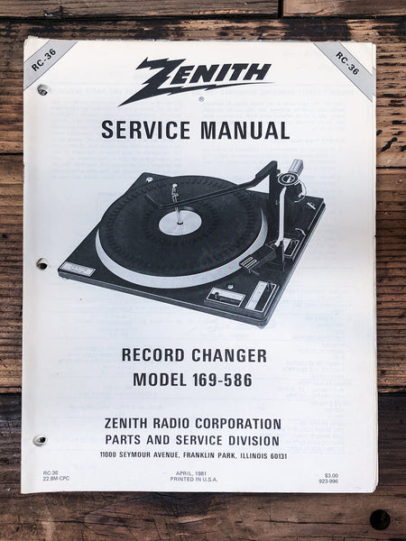 Record Changer Service Manual *Original* – Vintage Audio Store ...