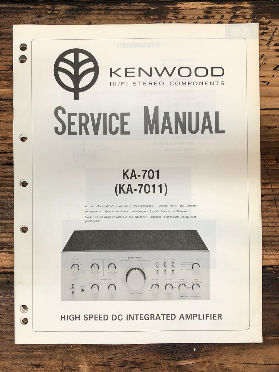 Service Manual *Original* – Vintage Audio Store - Vintage Service ...