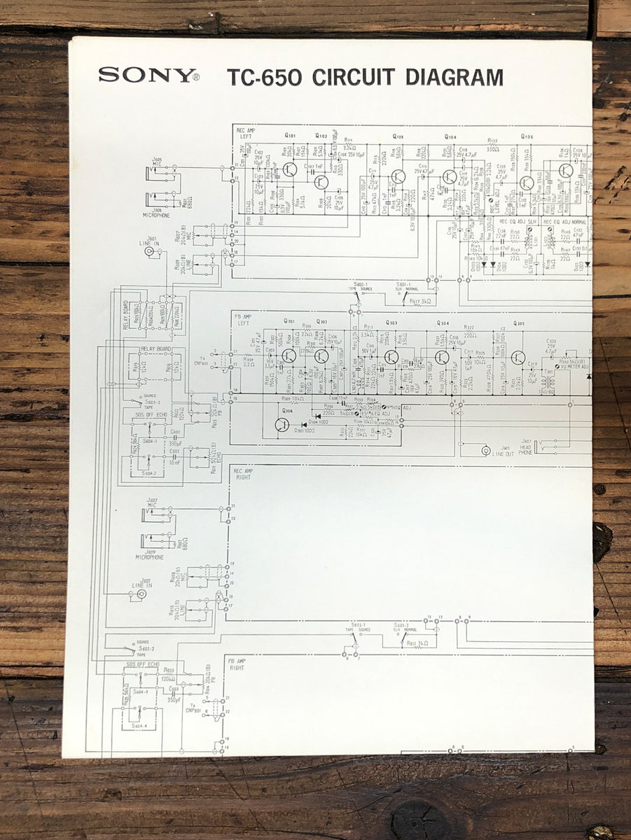 Reel to Reel Fold Out Schematic *Original* – Vintage Audio Store ...