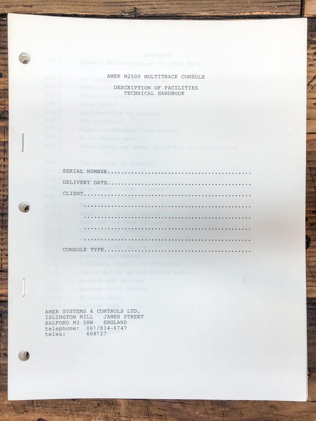 Console *Original* – Vintage Audio Store - Vintage Service Manuals ...