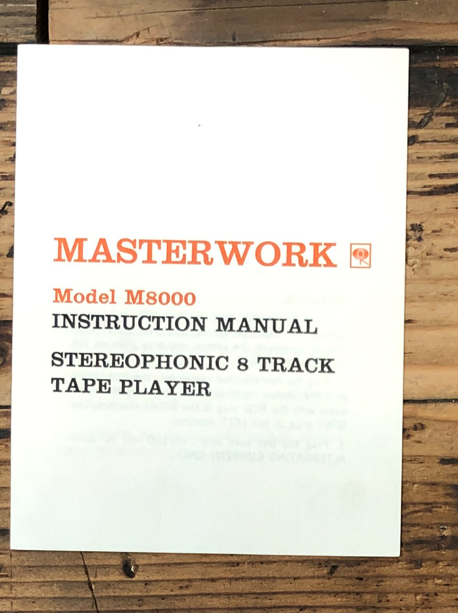 8 Track Tape Owner / User Manual *Original* – Vintage Audio Store ...