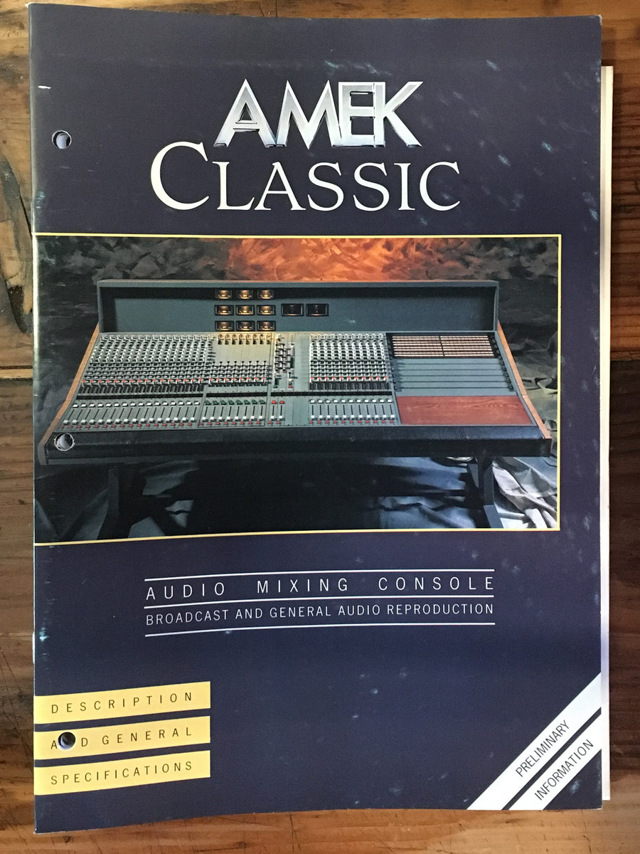 Audio Mixing Console 21 pg. System Overview Brochure *Original ...