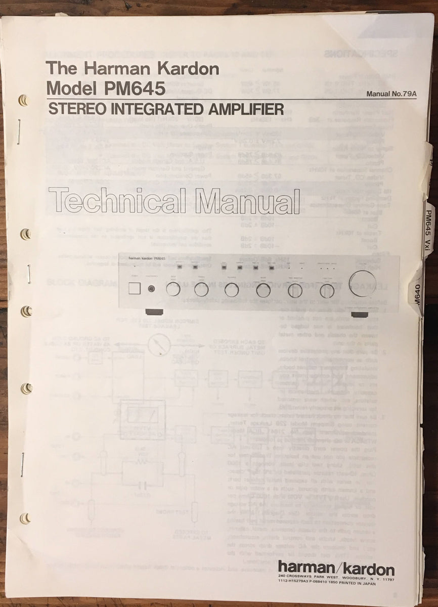 Amplifier Service Manual *Original* – Vintage Audio Store - Vintage Service Manuals, Stereo ...