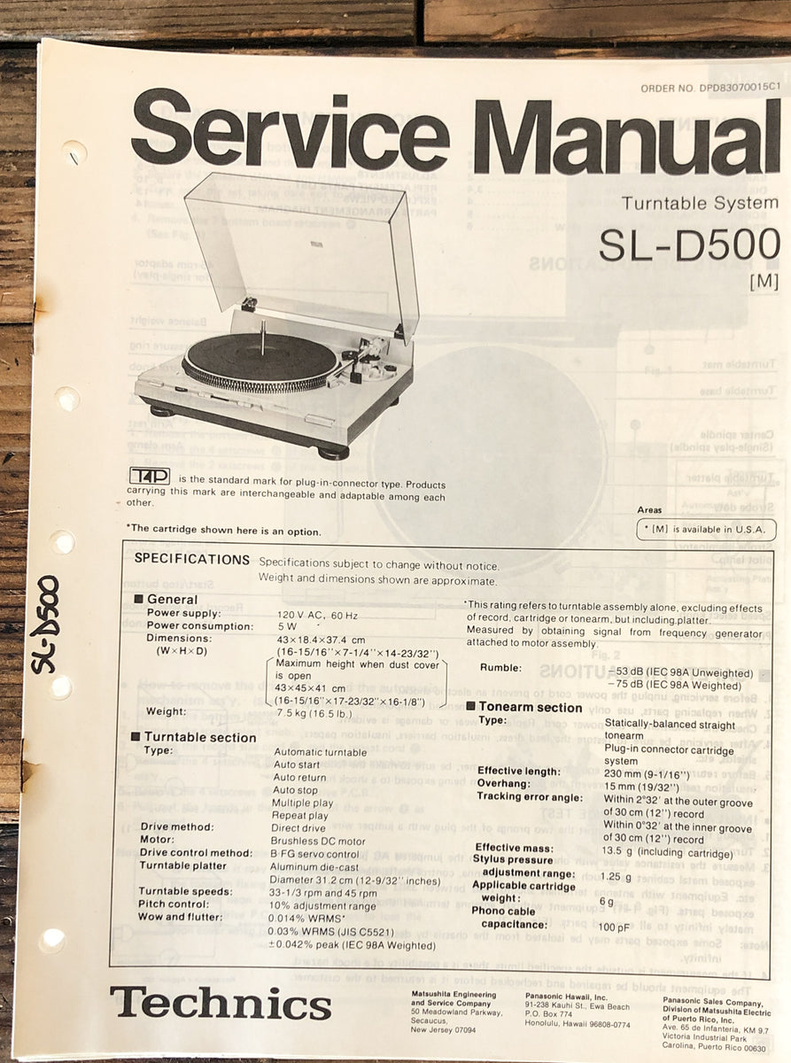 Record Player / Turntable Service Manual *Original* – Vintage Audio ...