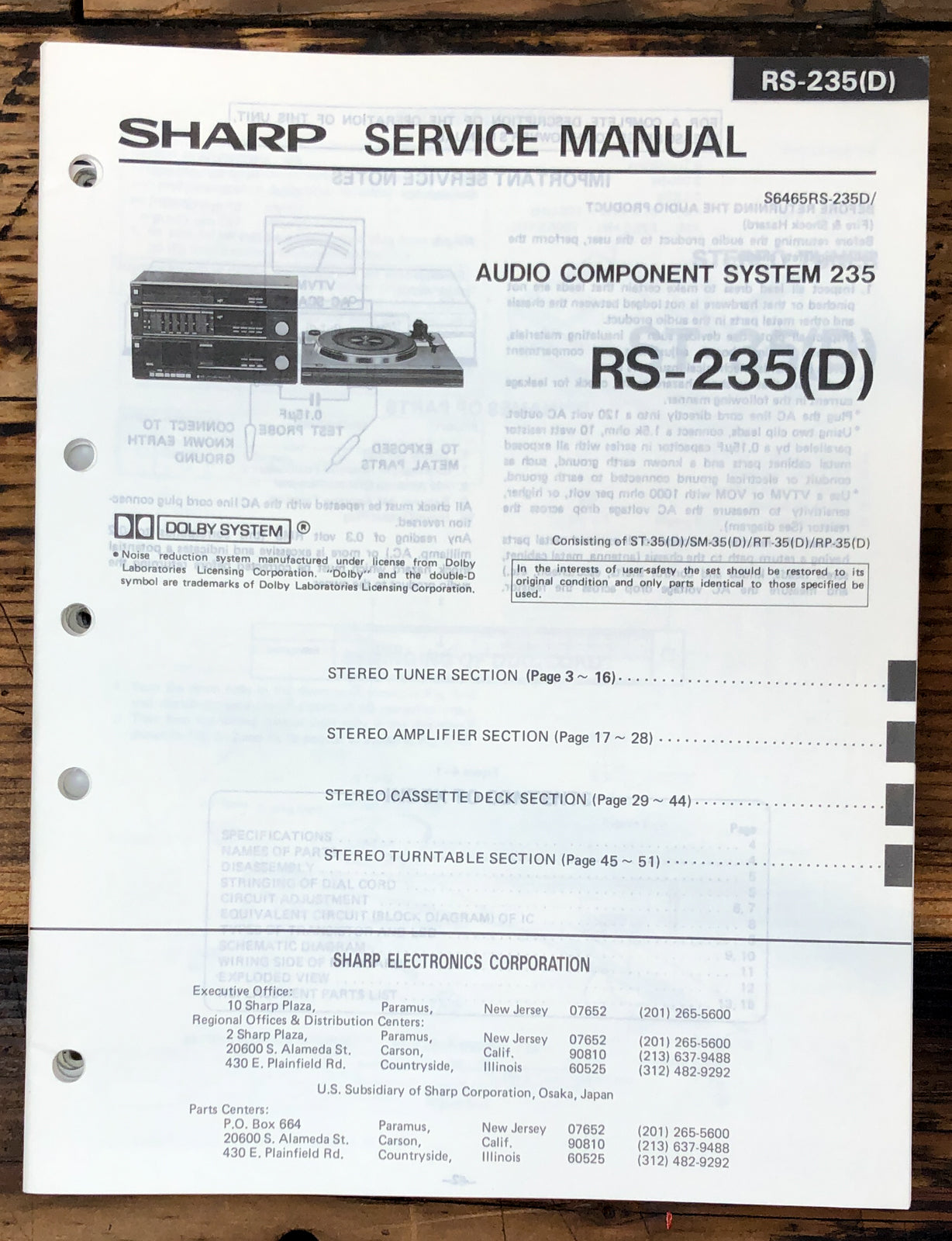 Stereo Service Manual *Original* – Vintage Audio Store - Vintage ...