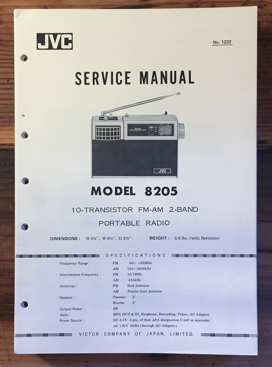 Radio Service Manual *Original* – Vintage Audio Store - Vintage Service ...