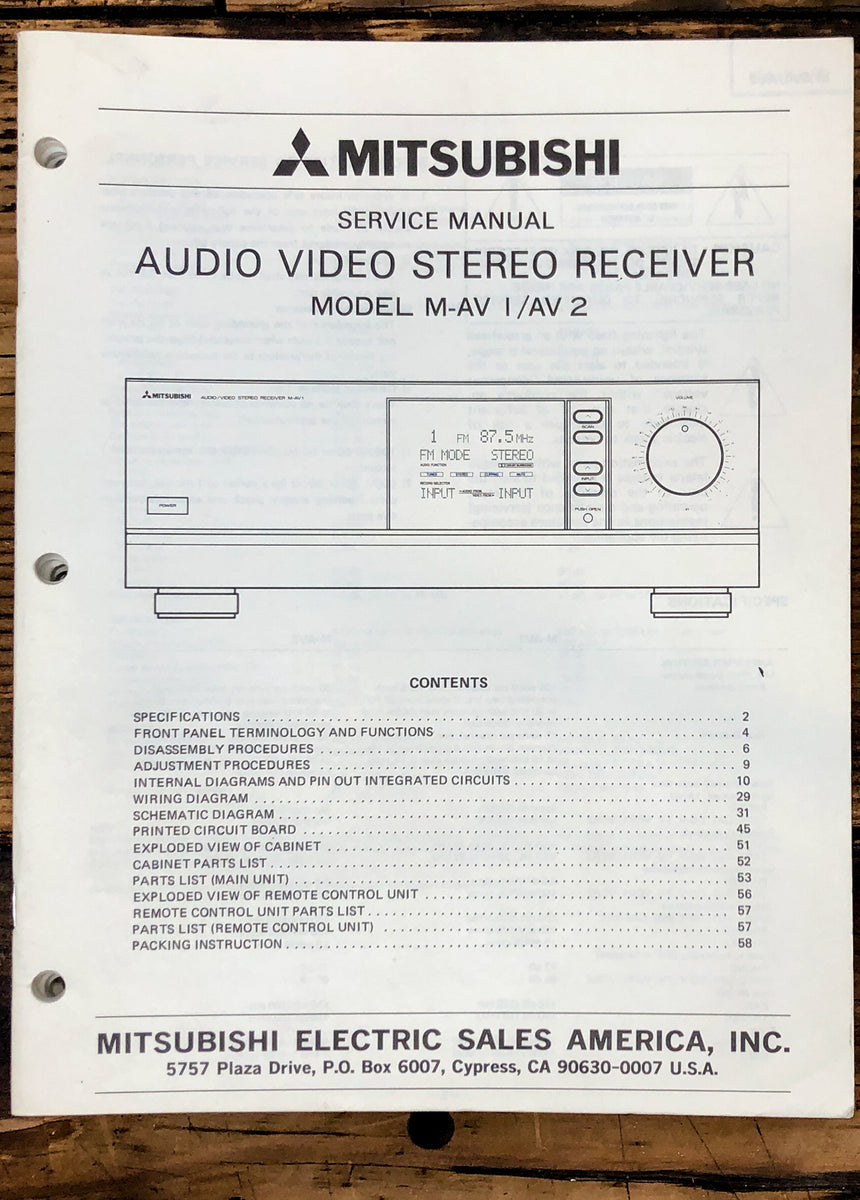 Amplifier Service Manual *Original* – Vintage Audio Store - Vintage ...