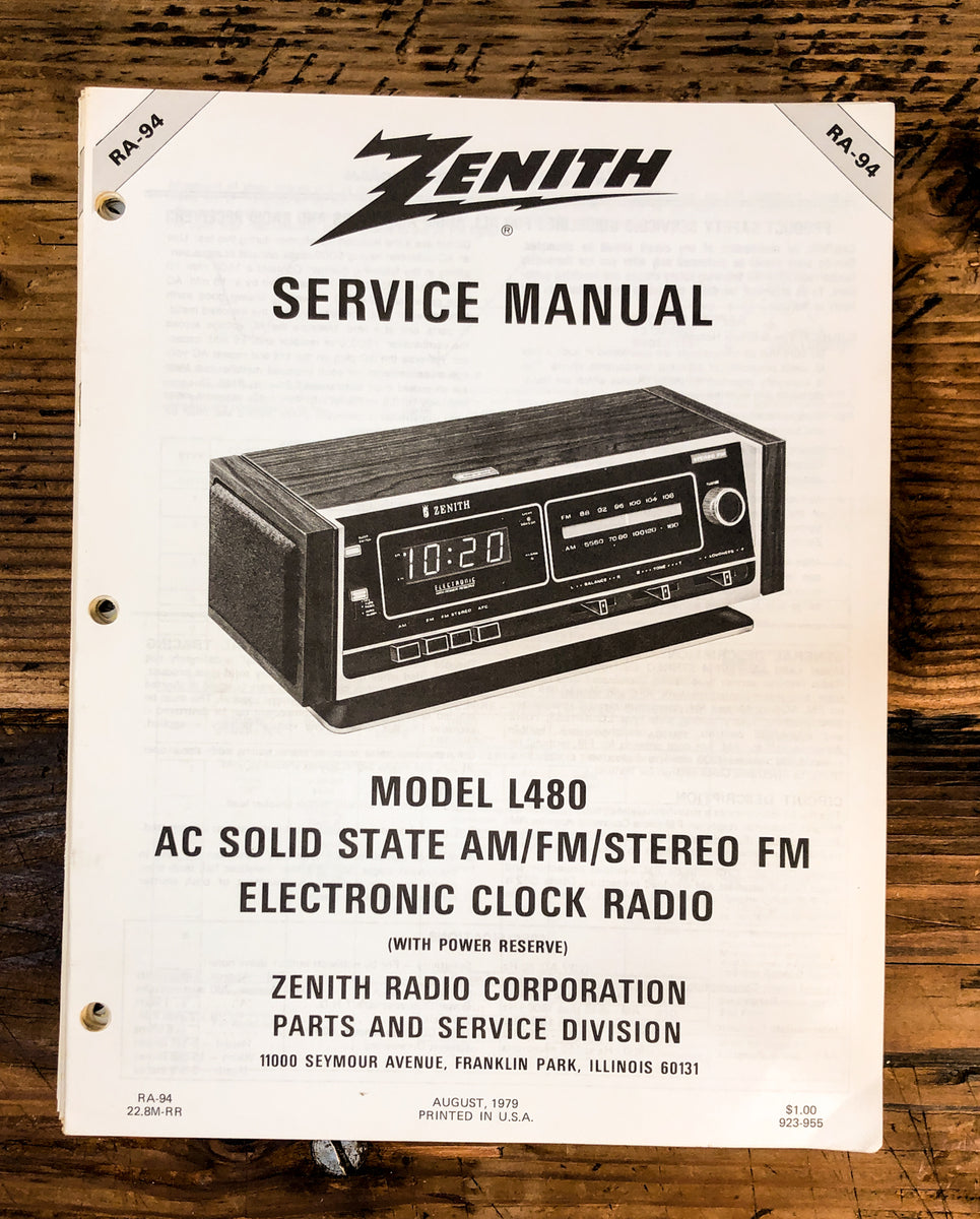 Radio Service Manual *Original* – Vintage Audio Store - Vintage Service ...
